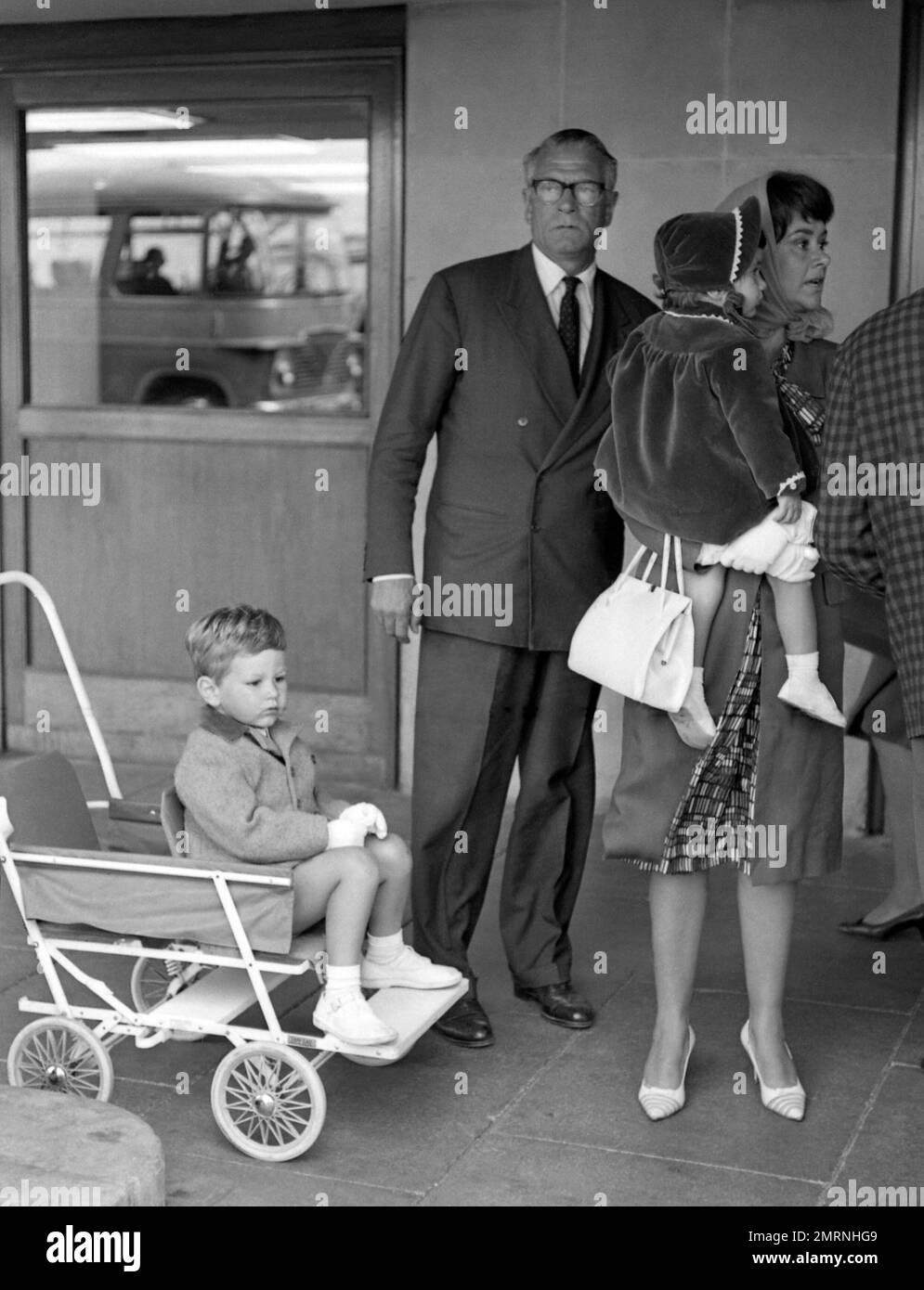 Sir Laurence Olivier and his wife, actress Joan Plowright, with their ...