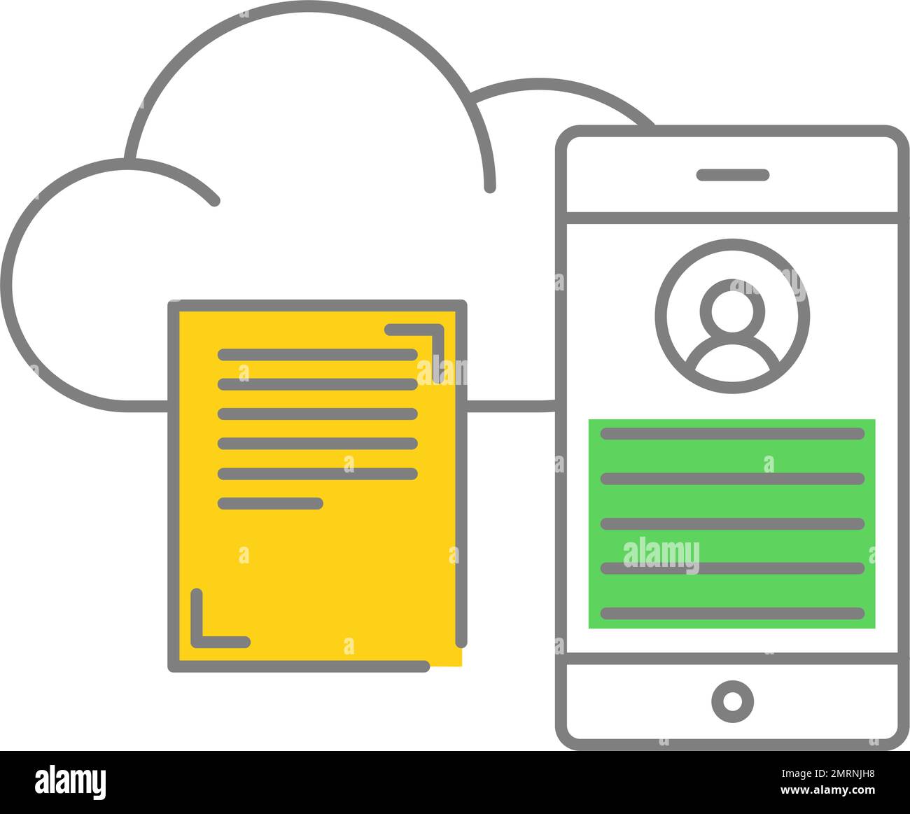 Cloud Technology Data Storage Icon Getting Profile Account Information