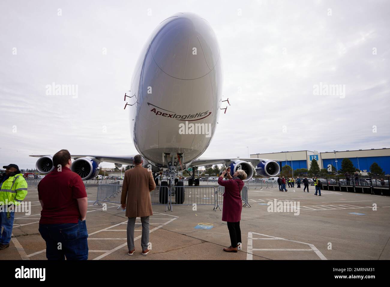 The final Boeing 747 is displayed at the assembly plant during a ...