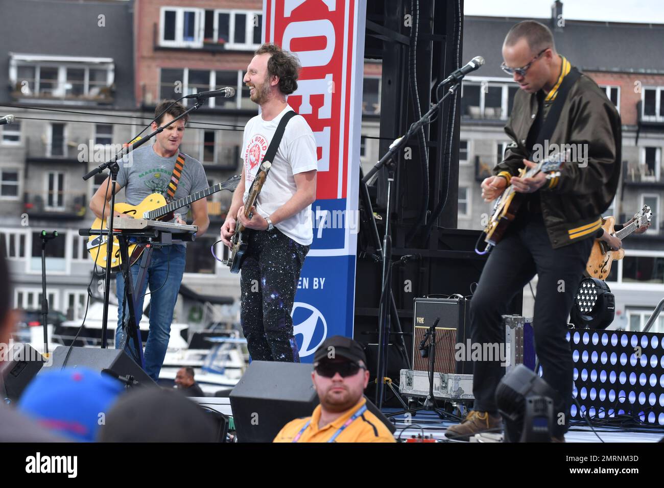 Guster plays the NFL kickoff Concert at Christopher Columbus Park ...