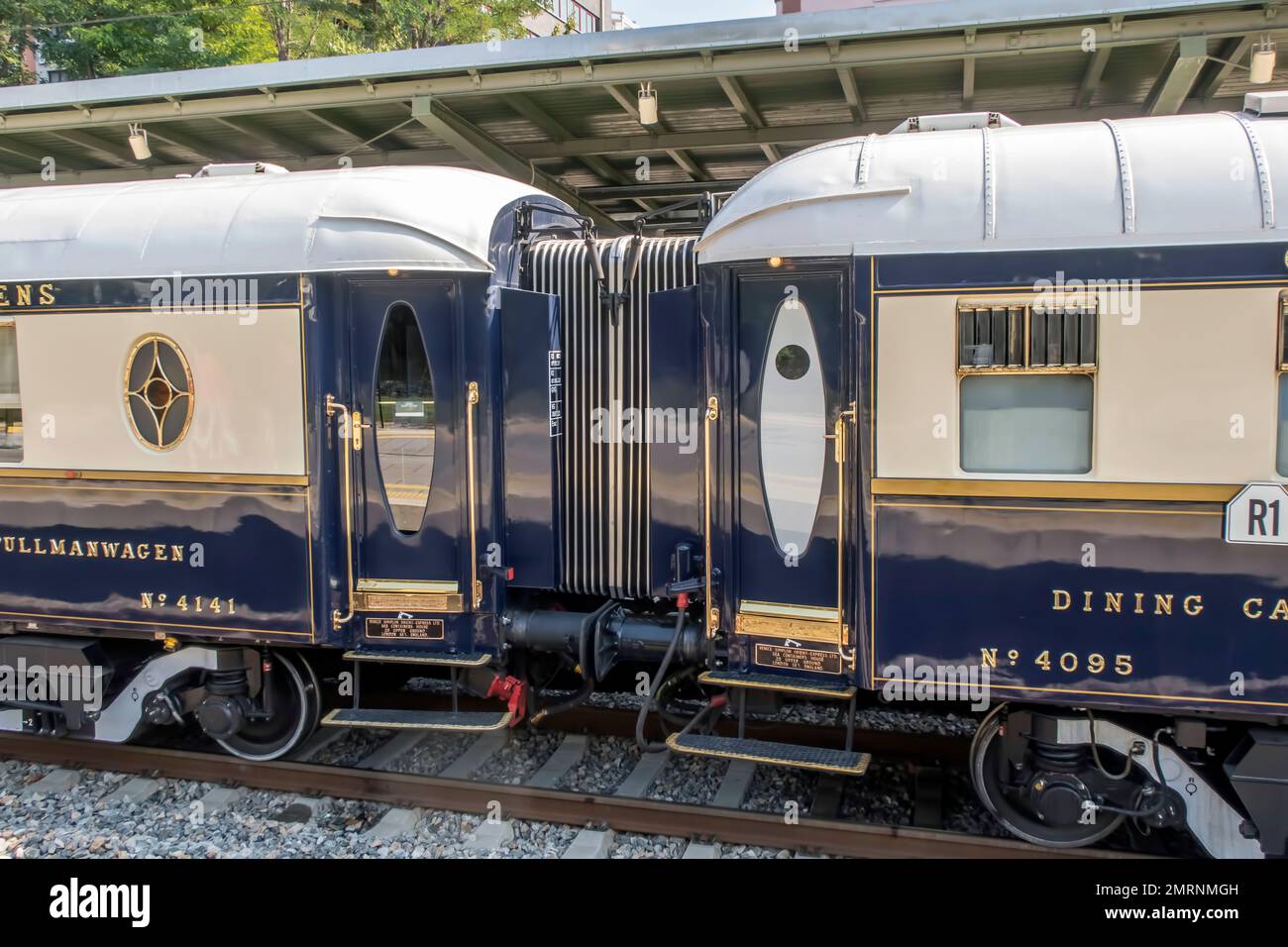 The Venice Simplon Orient Express train arrived in Istanbul, Bakirkoy ...