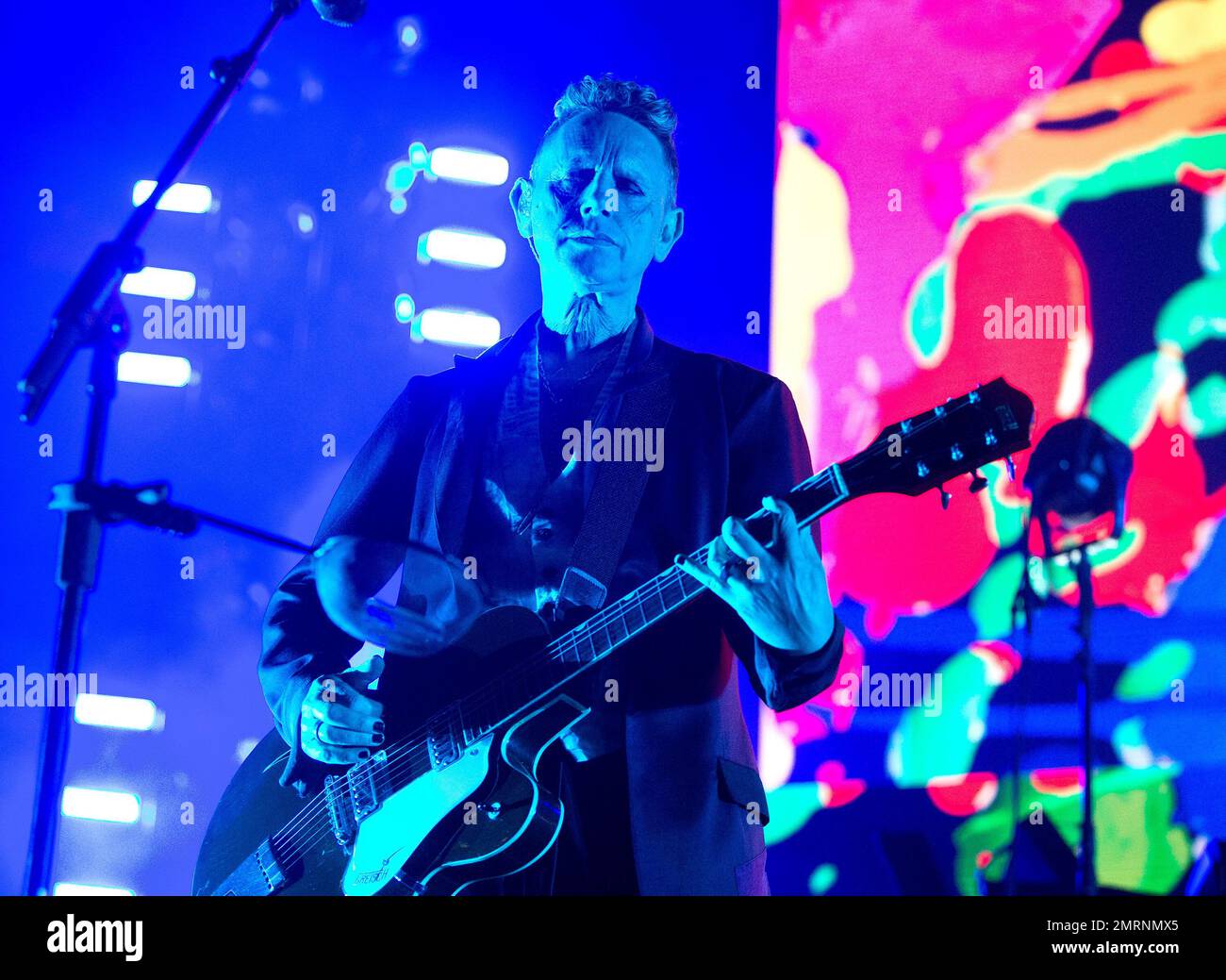 Martin Gore of the band Depeche Mode performs in concert during their ...