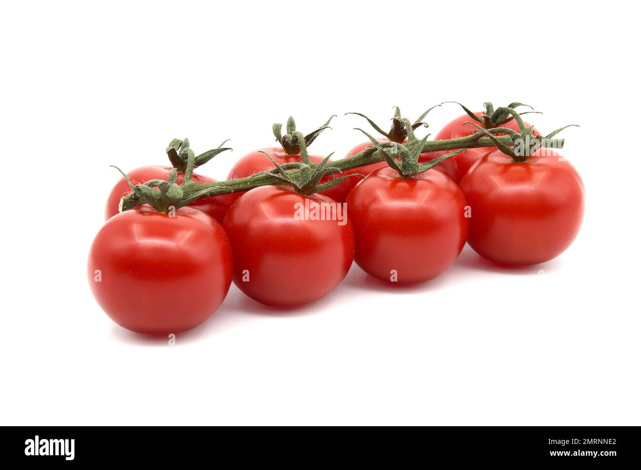 Fresh cherry tomato twig isolated on white background Stock Photo - Alamy