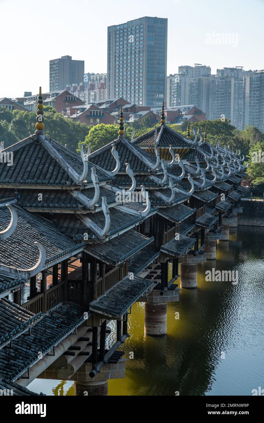 Hunan changsha martyrs park jump lake wind and rain bridge Stock Photo ...