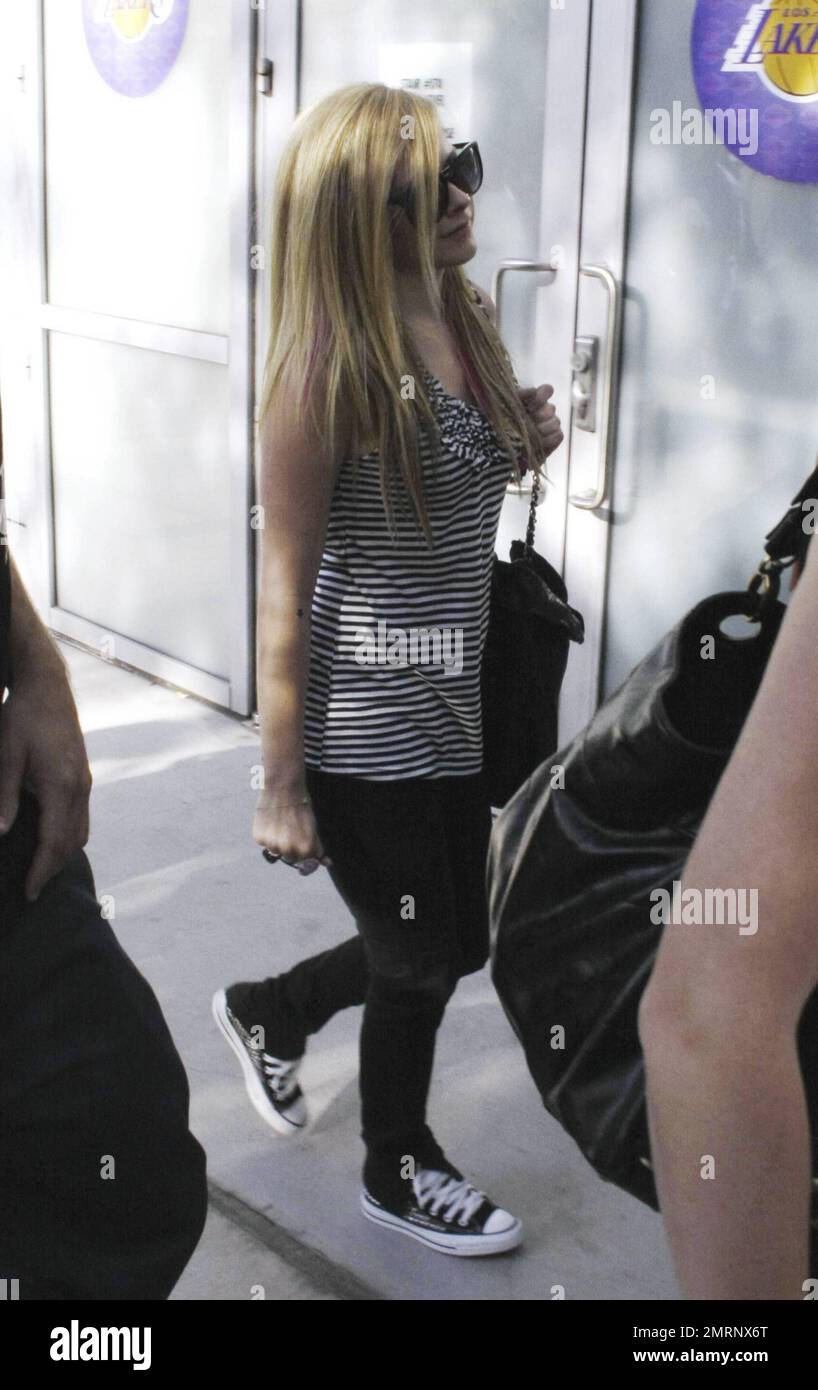Avril Lavigne arrives at the NBA Finals Championship game between the ...