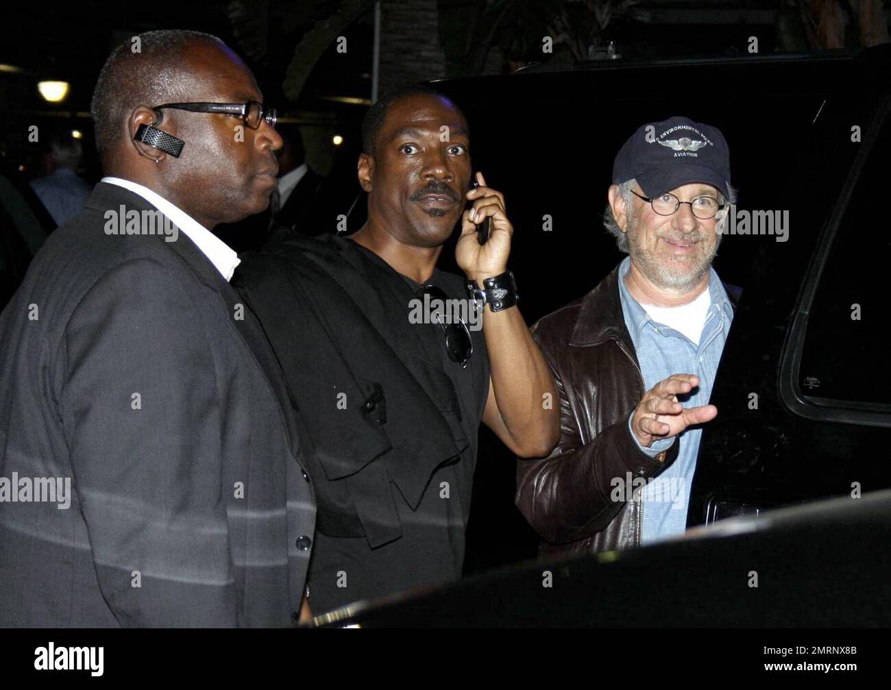Steven Spielberg and Eddie Murphy attend the Lakers vs. Celtics NBA ...