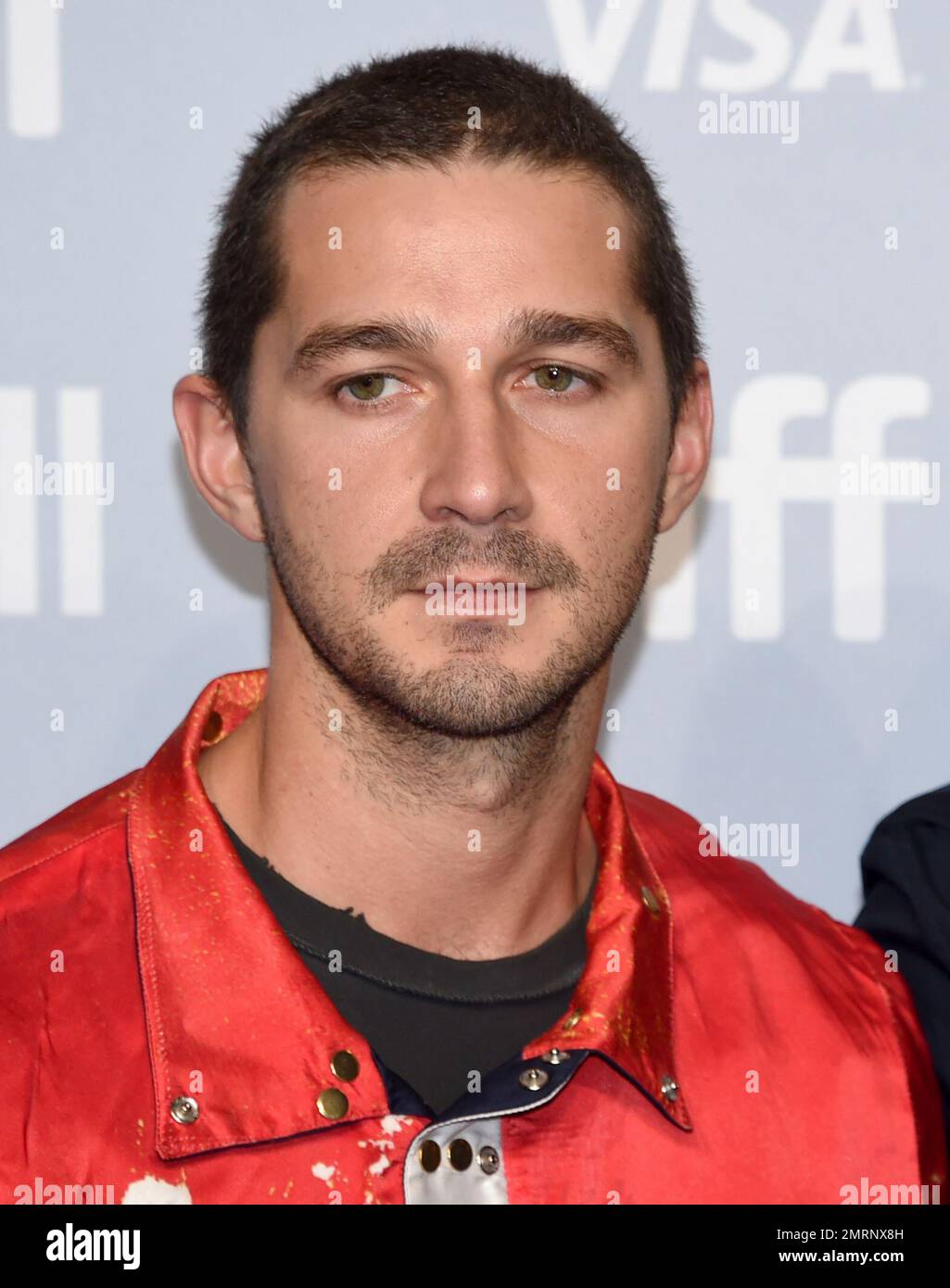 Shia LaBeouf attends a press conference for "Borg/McEnroe" on day 1 of ...