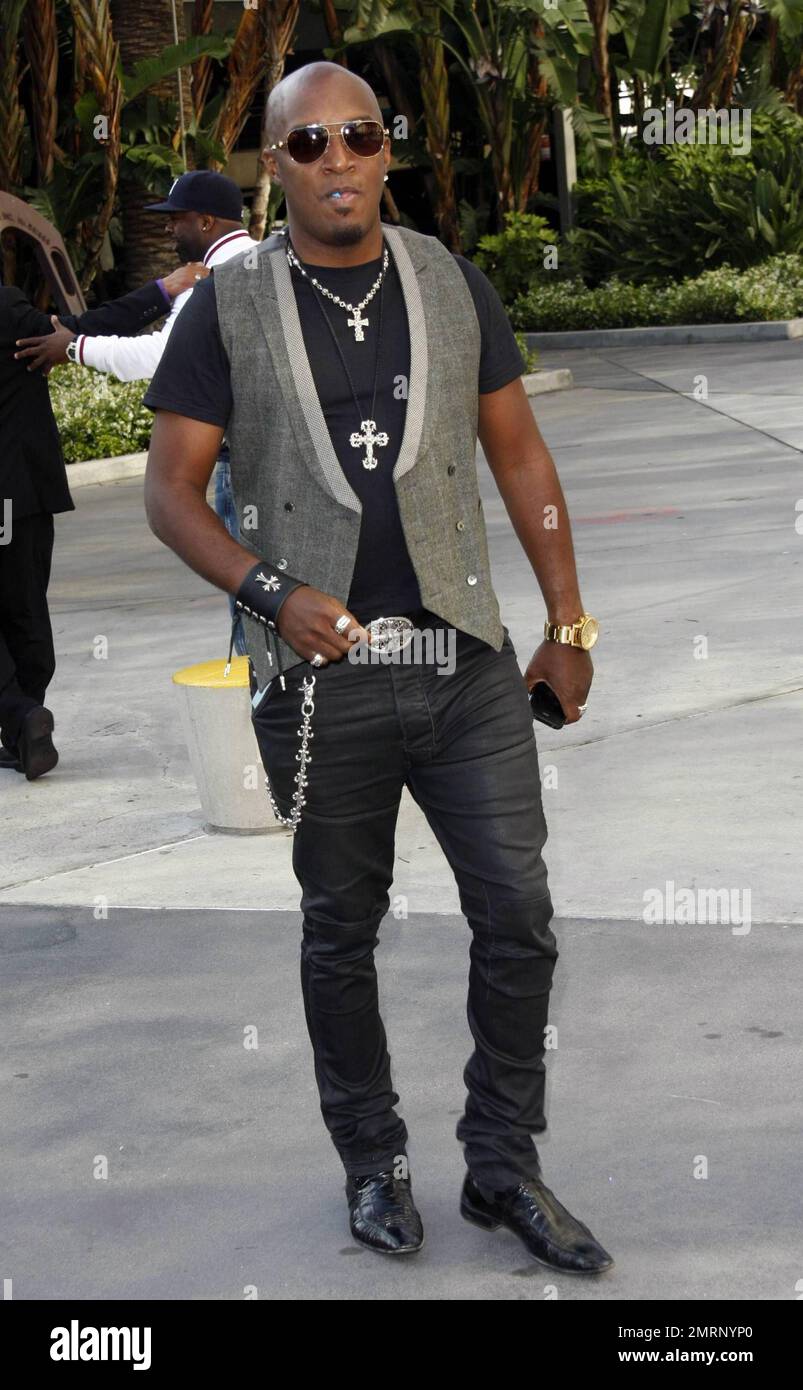 Damon Thomas arrives to support his team at the LA Lakers Vs the Suns ...