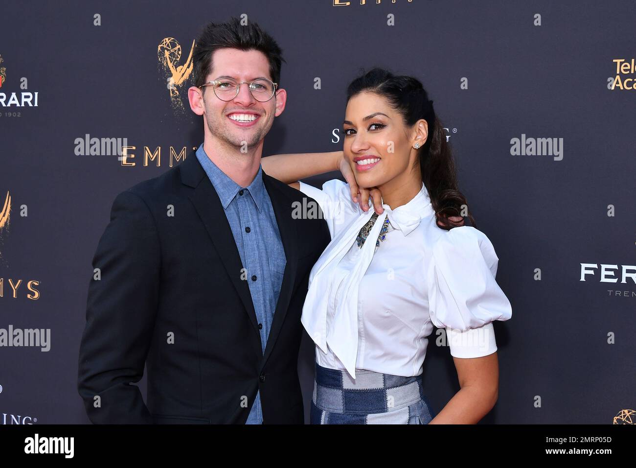 Hunter March and Janina Gavankar are seen at The Television Academy's ...