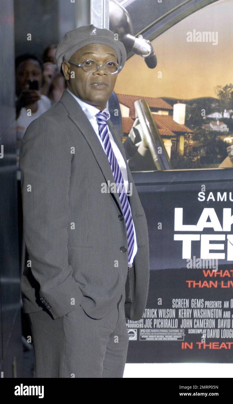 Samuel L. Jackson attends the premiere of "Lakeview Terrace" at the ...