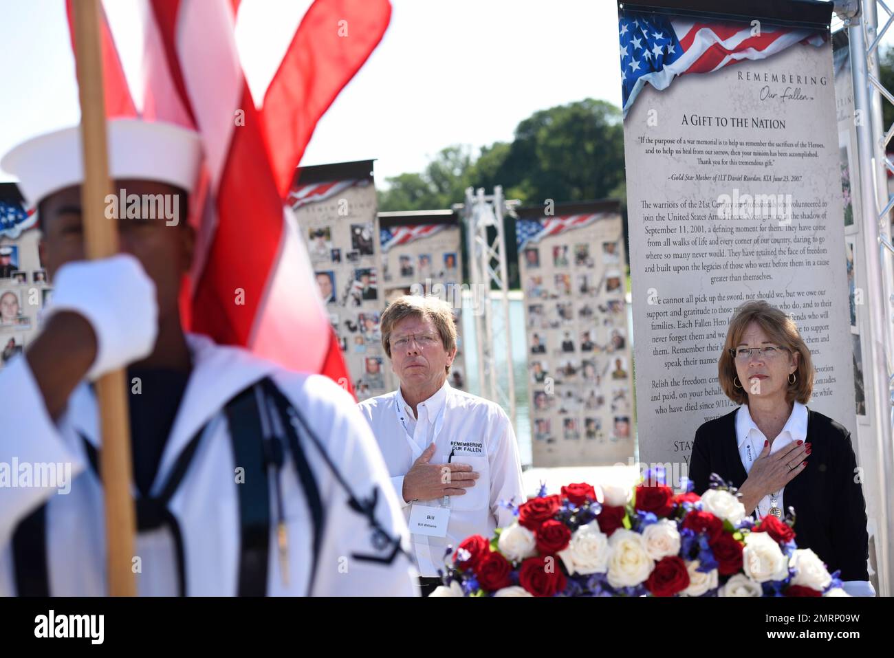 Organizers Bill and Evonne Williams attend "Remembering Our Fallen," a ...