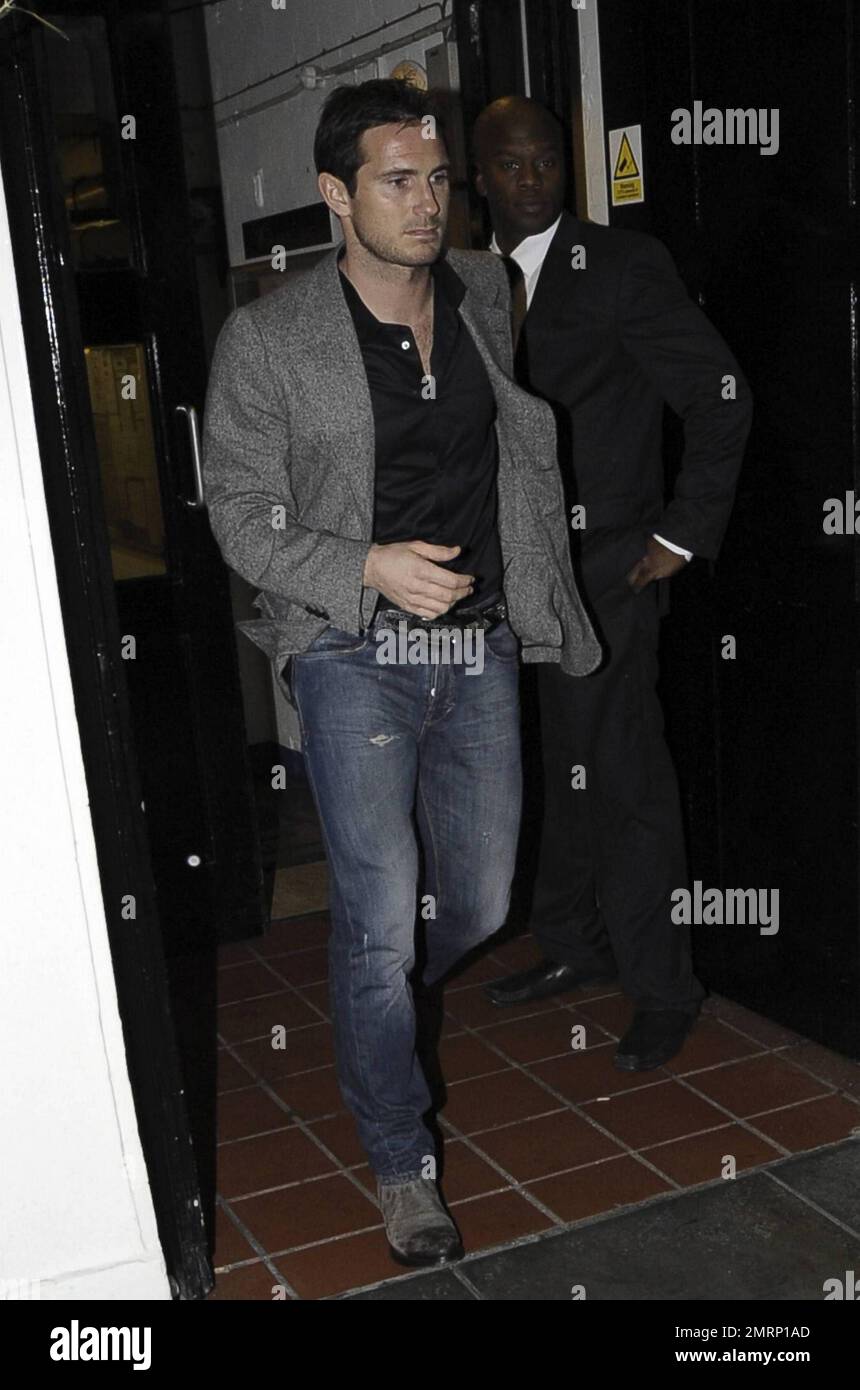 Frank Lampard and Christine Bleakley leave Claridges after a long ...