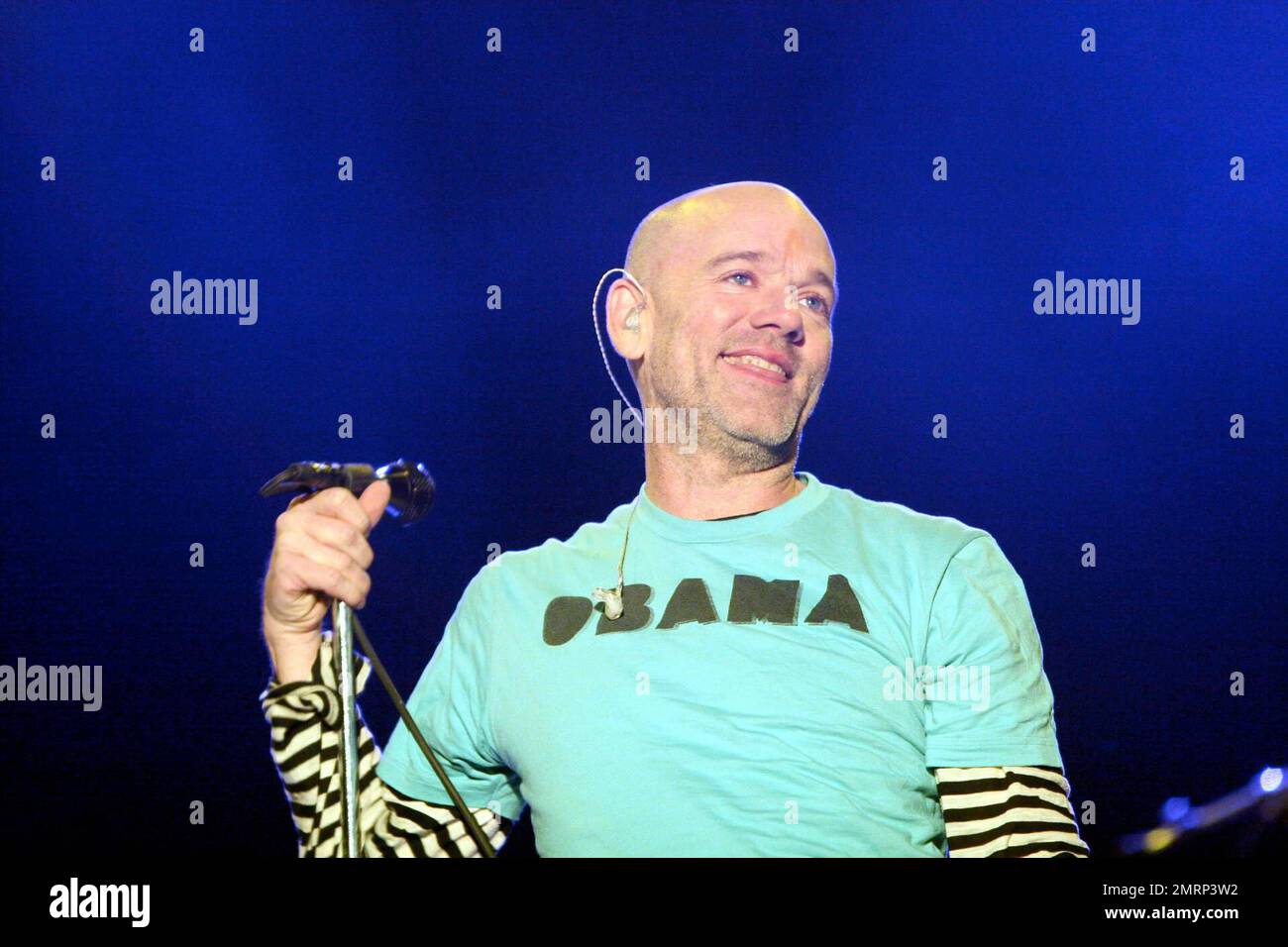 R.E.M. performs at the Langerado Music Festival on the Big Cypress ...