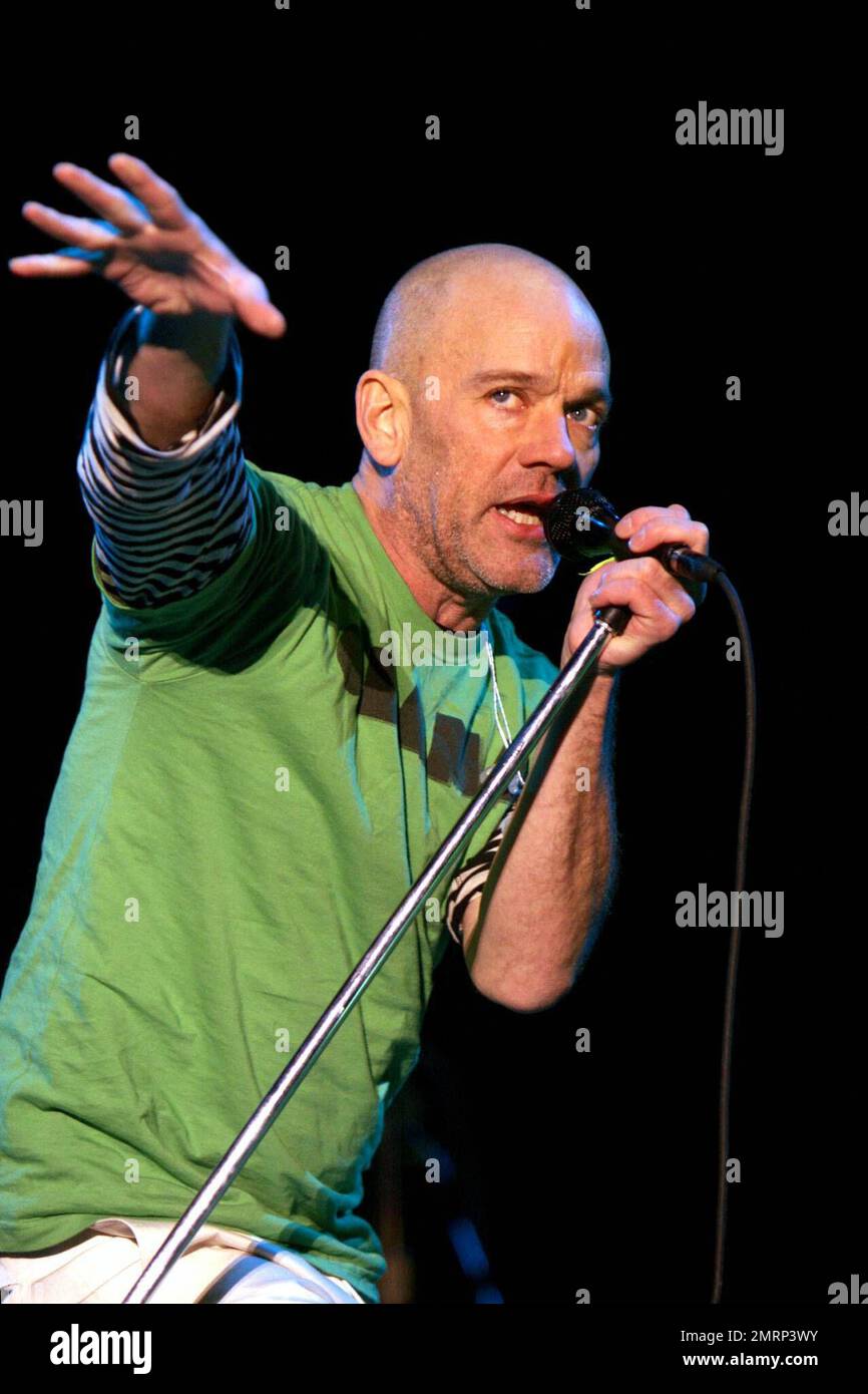 R.E.M. performs at the Langerado Music Festival on the Big Cypress ...
