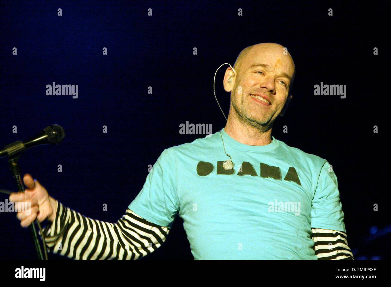 R.E.M. performs at the Langerado Music Festival on the Big Cypress ...