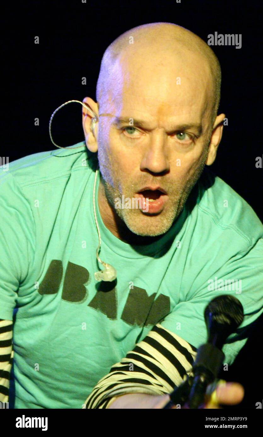 R.E.M. performs at the Langerado Music Festival on the Big Cypress ...