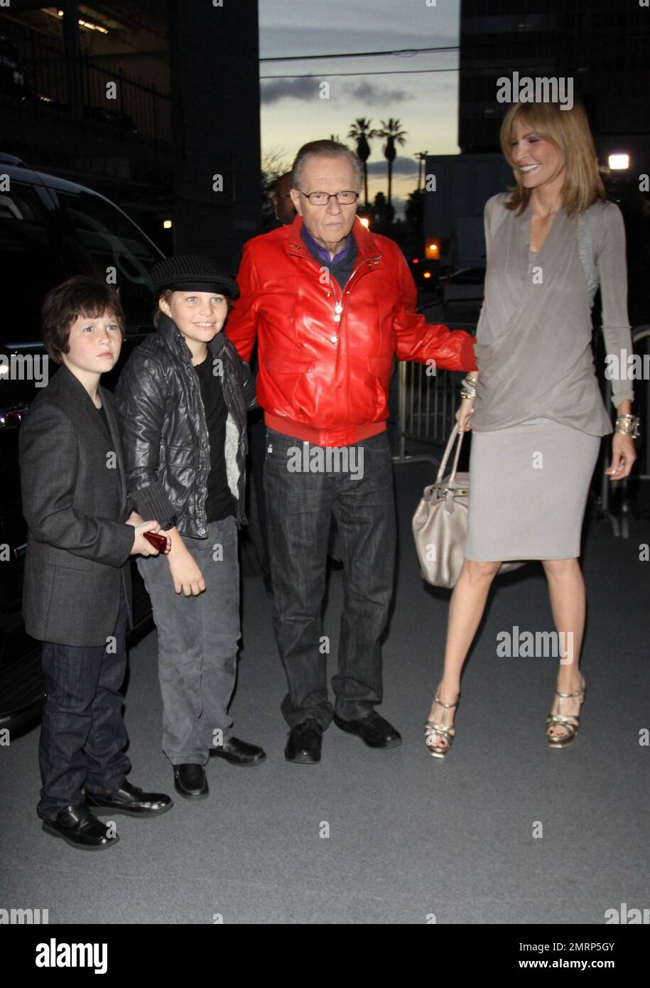 Larry King, wife Shawn Southwick and their sons Chance King and Cannon ...