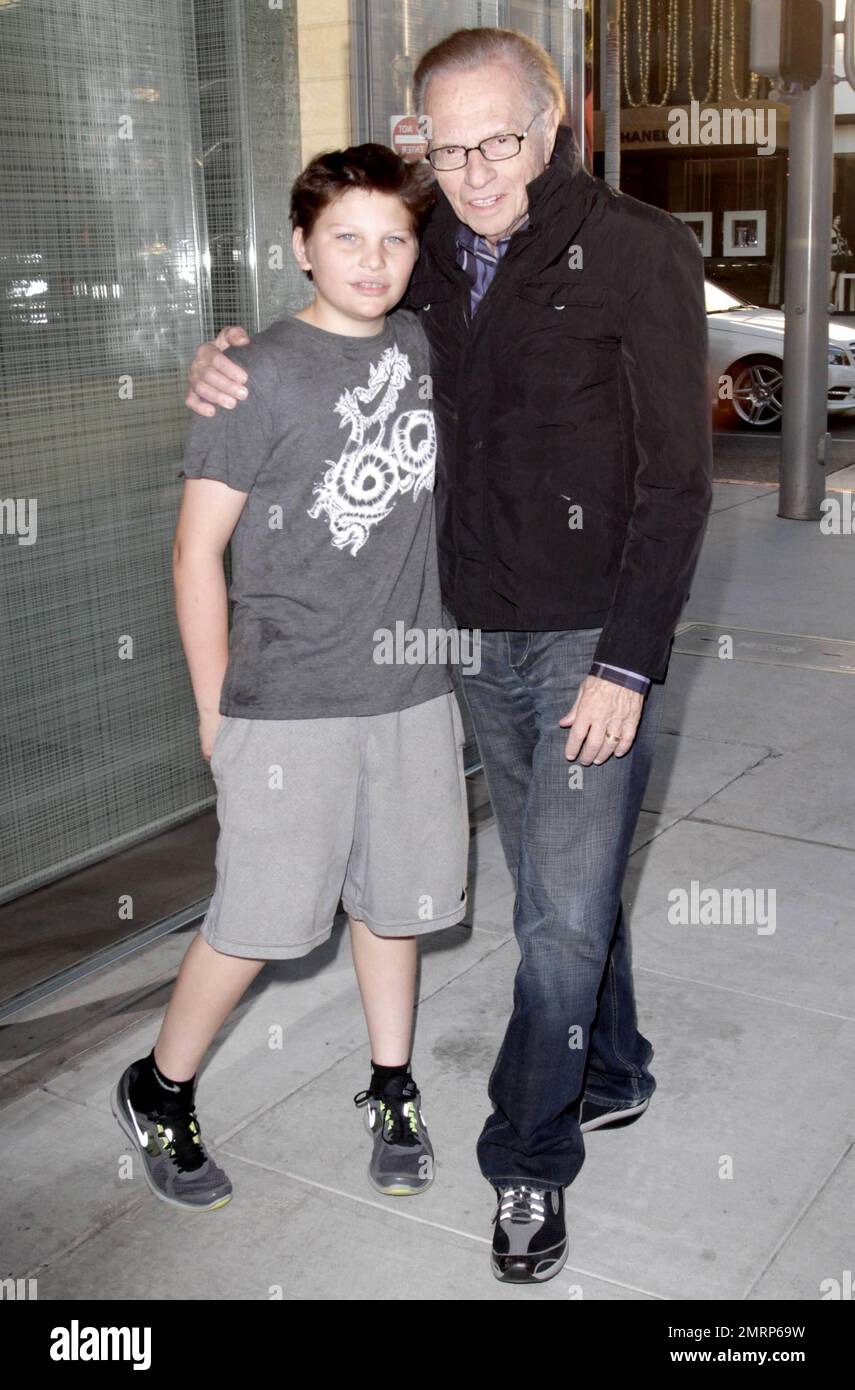 TV personality Larry King and his son Chance were seen out and about in ...