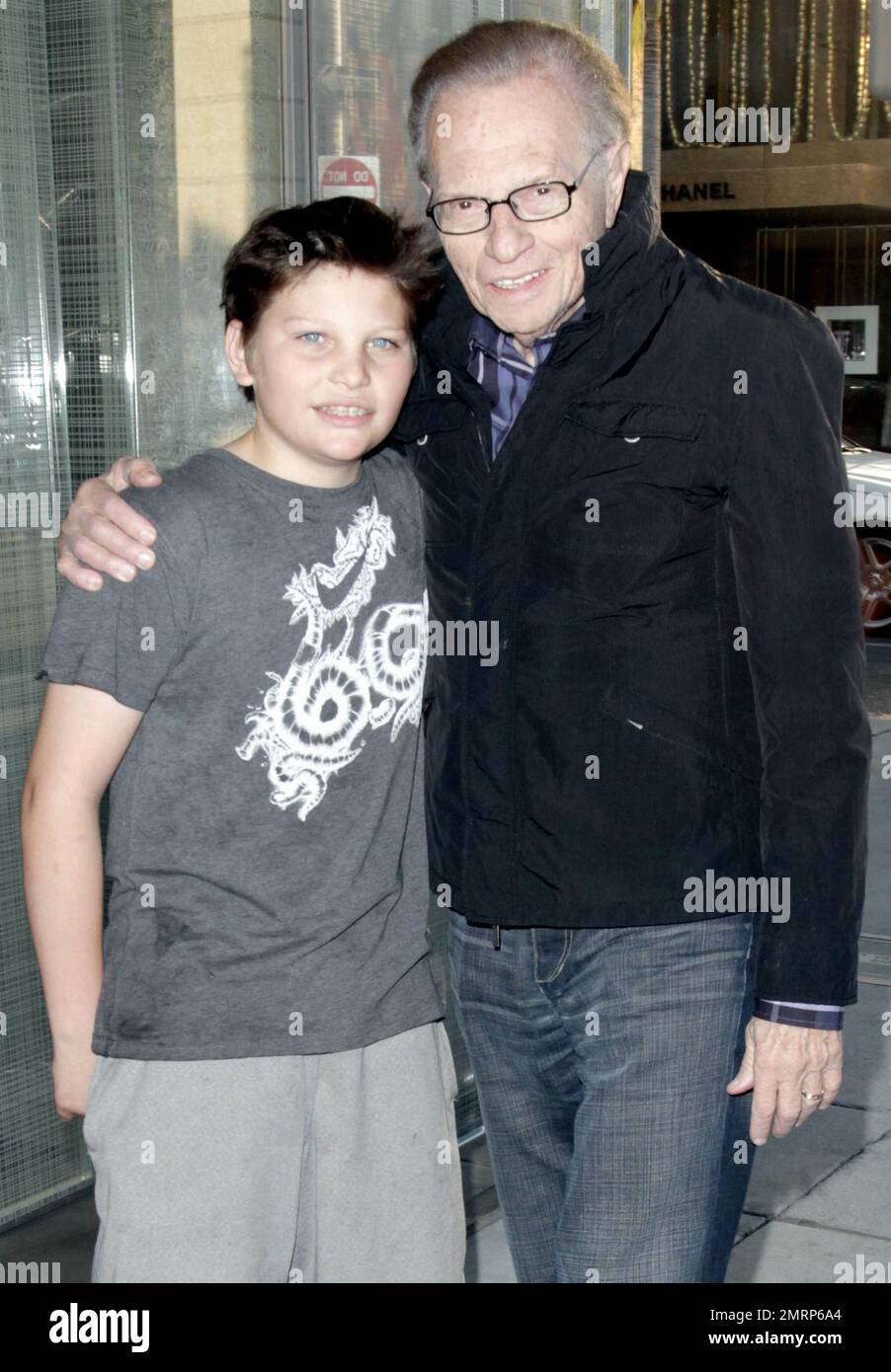 TV personality Larry King and his son Chance were seen out and about in ...