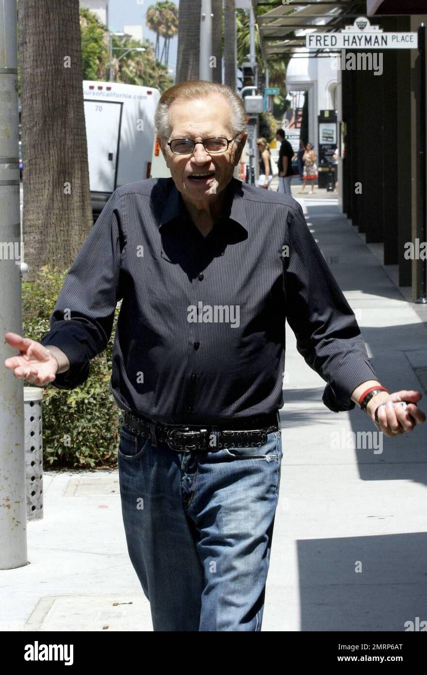 EXCLUSIVE!! Broadcaster and news man Larry King strolls in Beverly ...
