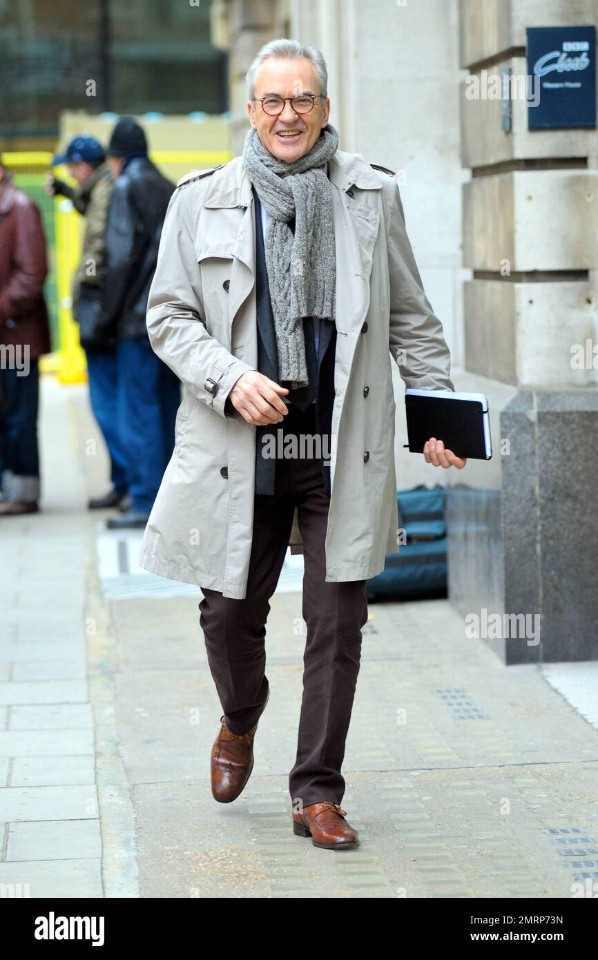 Actor Larry Lamb is all smiles as he arrives at the BBC in London, UK ...