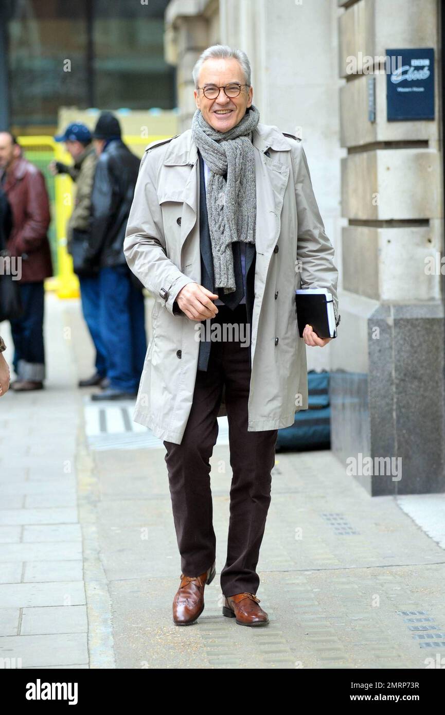 Actor Larry Lamb is all smiles as he arrives at the BBC in London, UK ...
