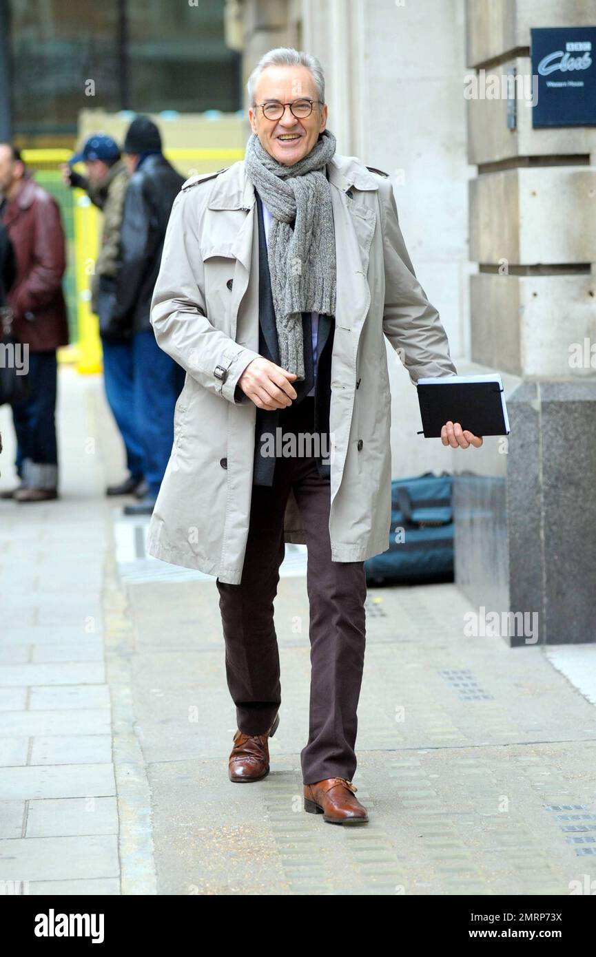 Actor Larry Lamb is all smiles as he arrives at the BBC in London, UK ...