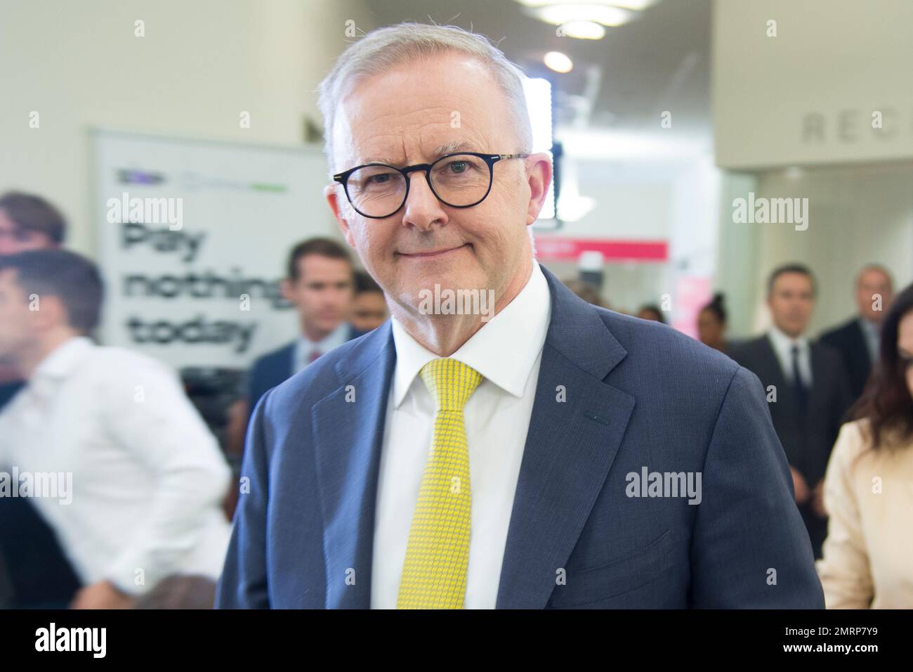 Prime Minister Anthony Albanese during a visit to Rudloc Road Medical ...