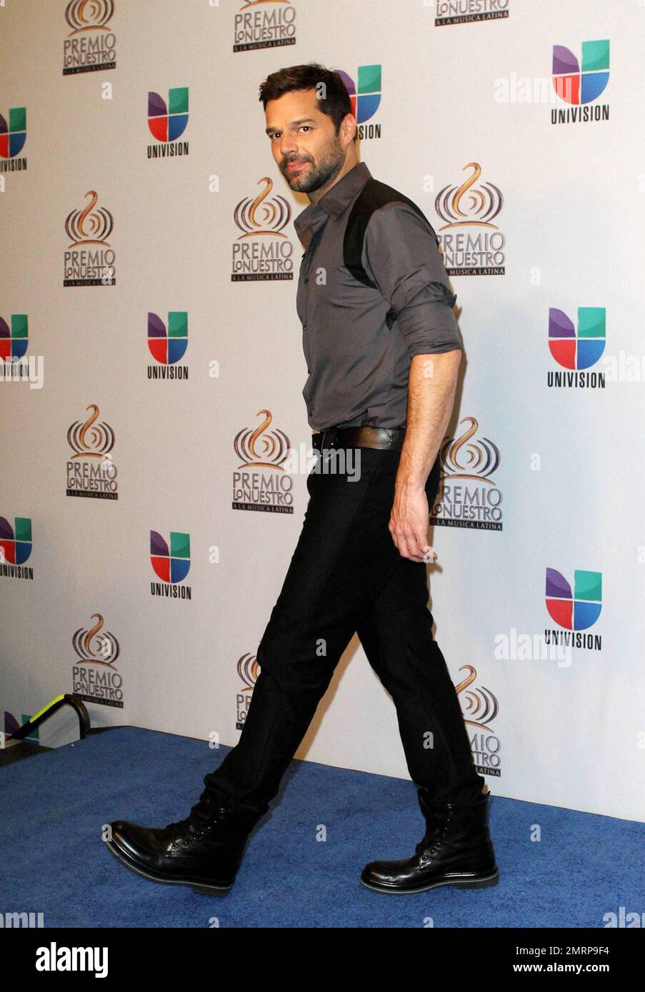 Puerto Rican pop singer Ricky Martin, who received the Global Icon ...