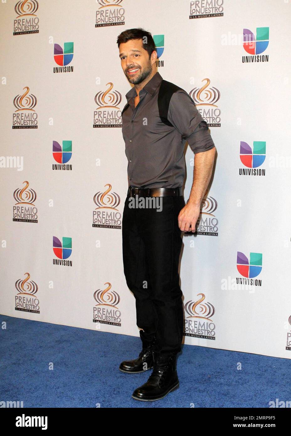 Puerto Rican pop singer Ricky Martin, who received the Global Icon ...