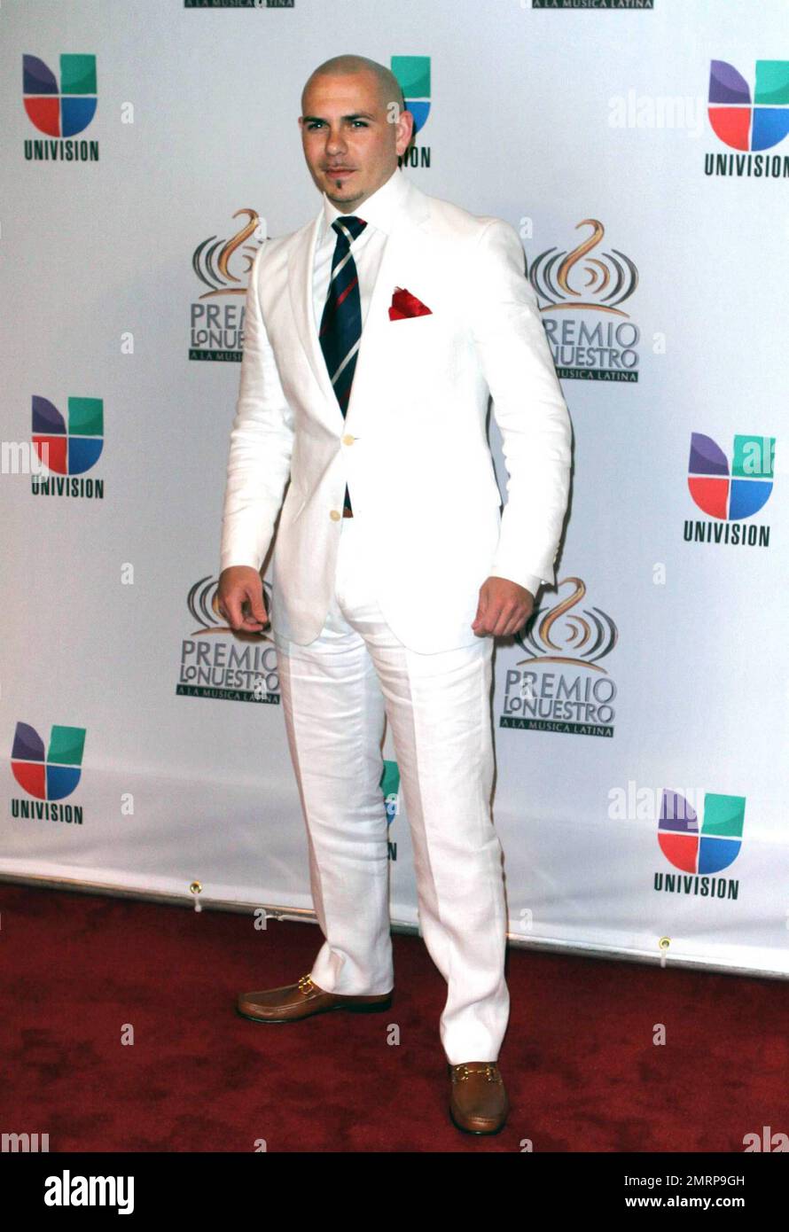 American rapper, singer, songwriter and producer Pitbull (aka Armando Perez) walks the red ...