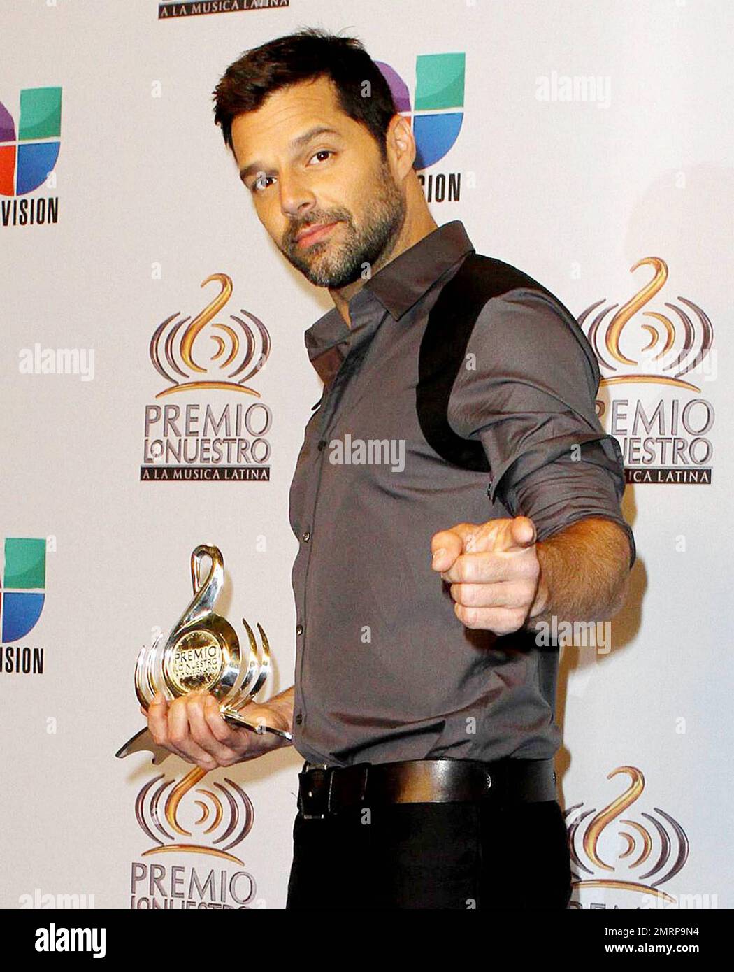 Puerto Rican pop singer Ricky Martin, who received the Global Icon ...