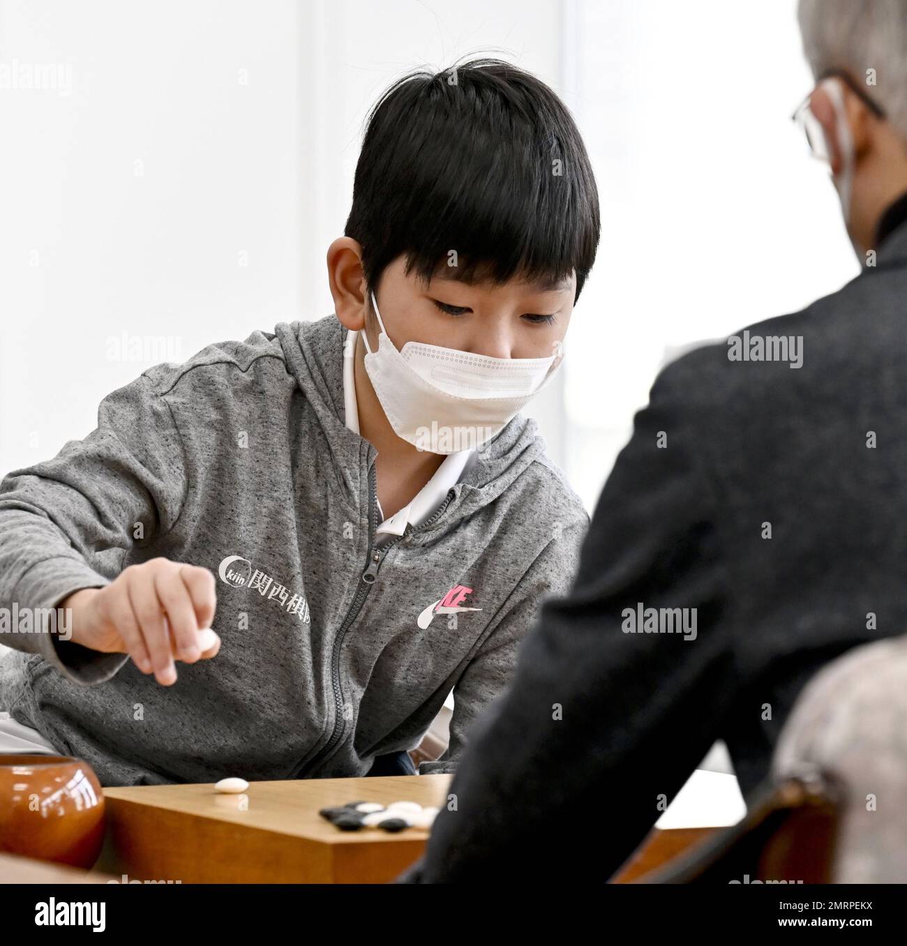 Japan's youngest professional Go player Reo Fujita plays against ...