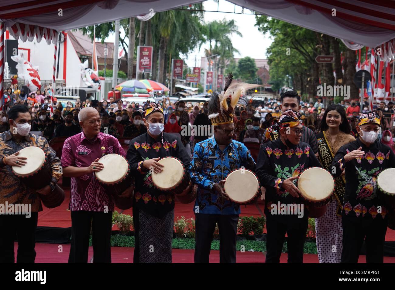 The opening ceremony of Blitar Jadul. Blitar jadul was held for the ...