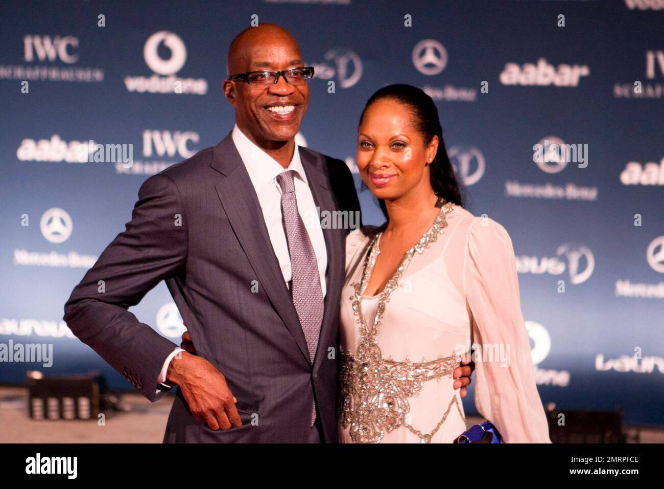 Edwin Moses arrives to the Laureus World Sports Awards held at Emirates ...