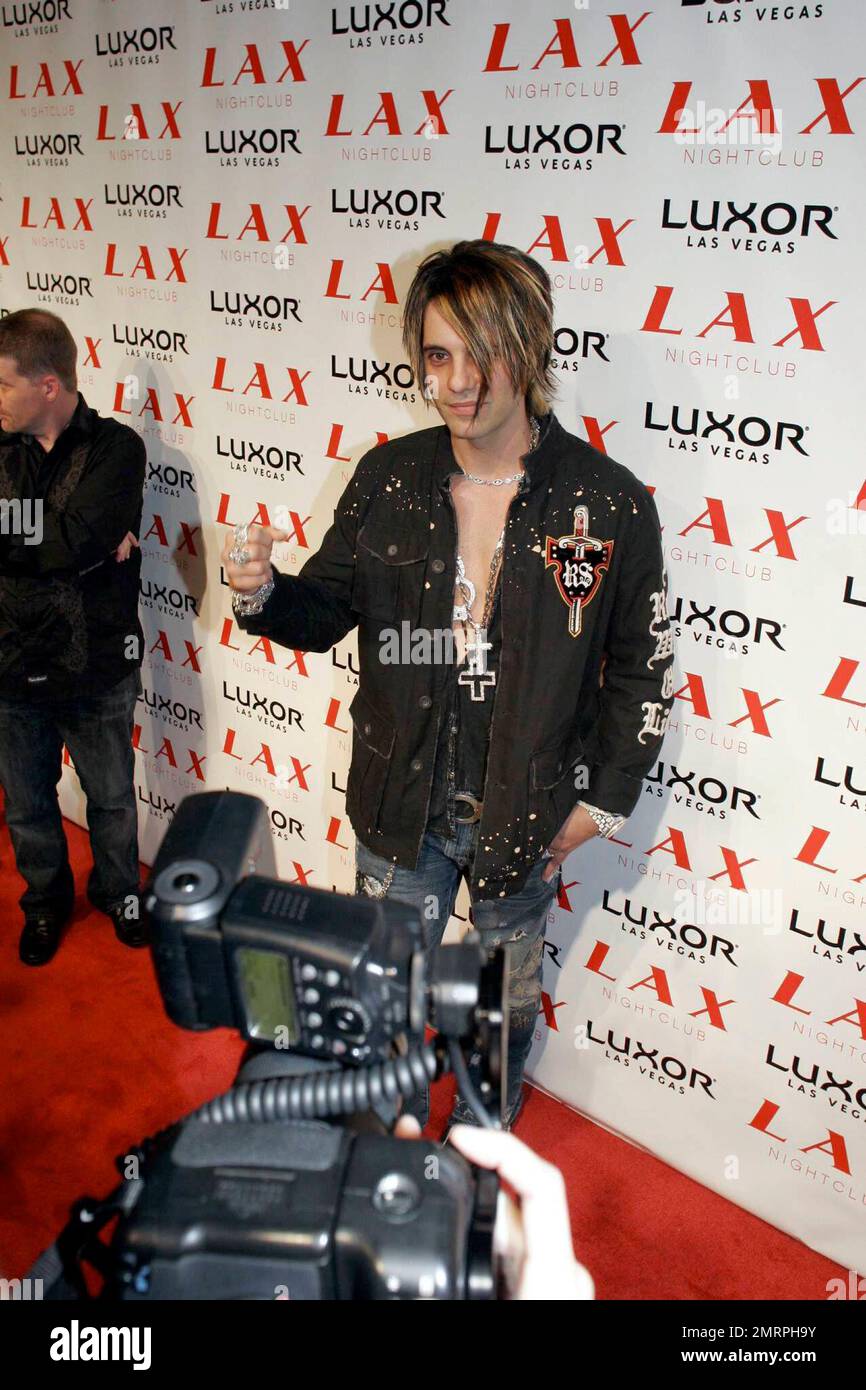 Criss Angel greets the press and his fans on the red carpet at the LAX ...