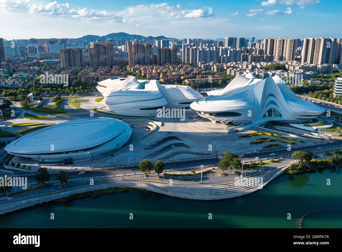Aerial mei sihu international culture and art center and mei sihu grand ...