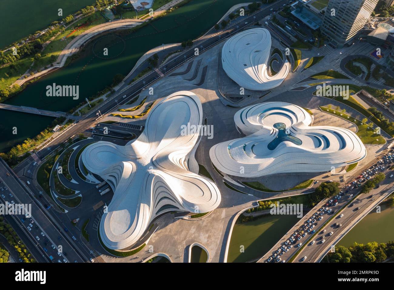 Aerial mei sihu international culture and art center and mei sihu grand ...