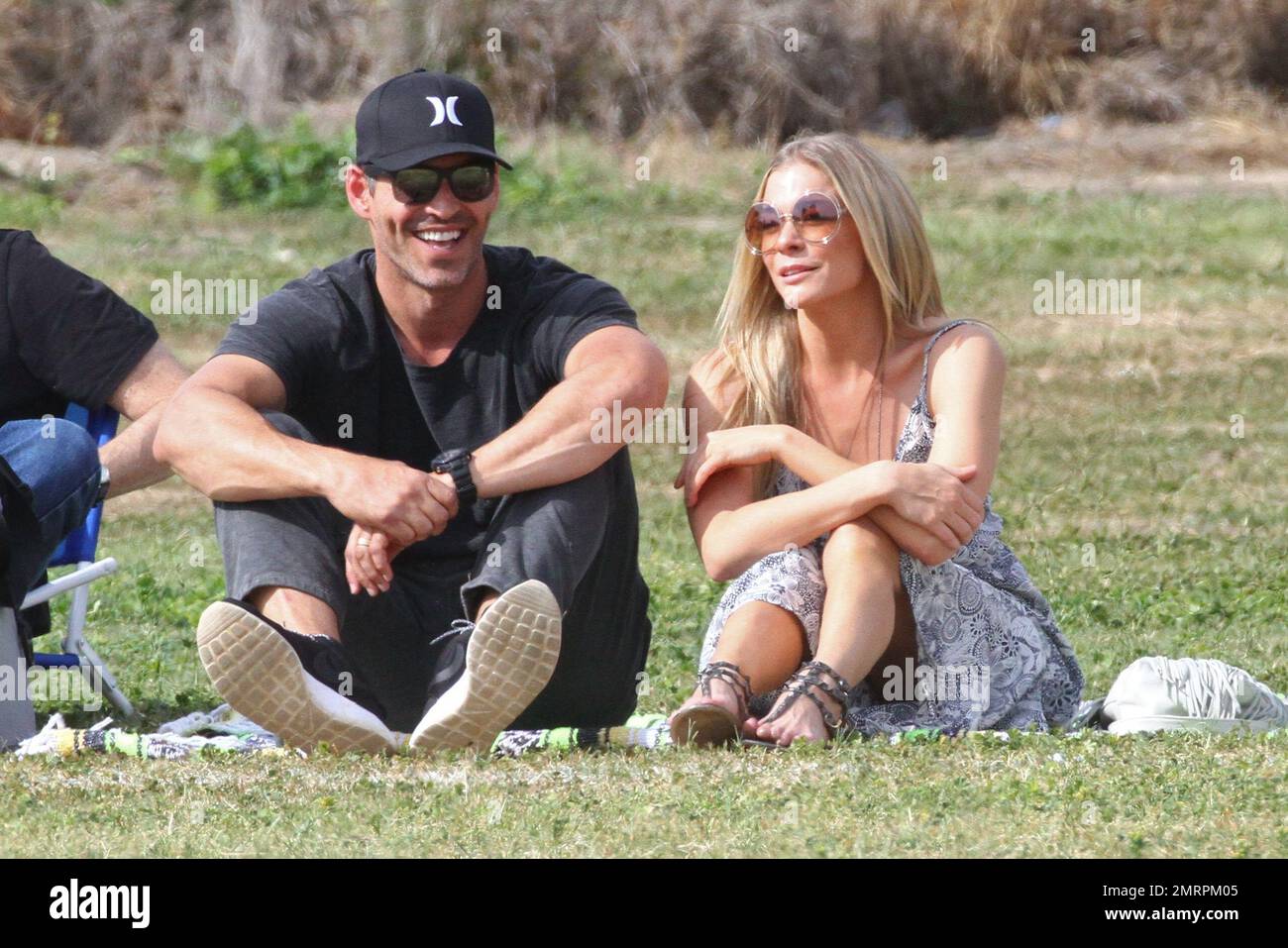 LeAnn Rimes and Eddie Cibrian at her stepson's soccer game. Los Angeles ...