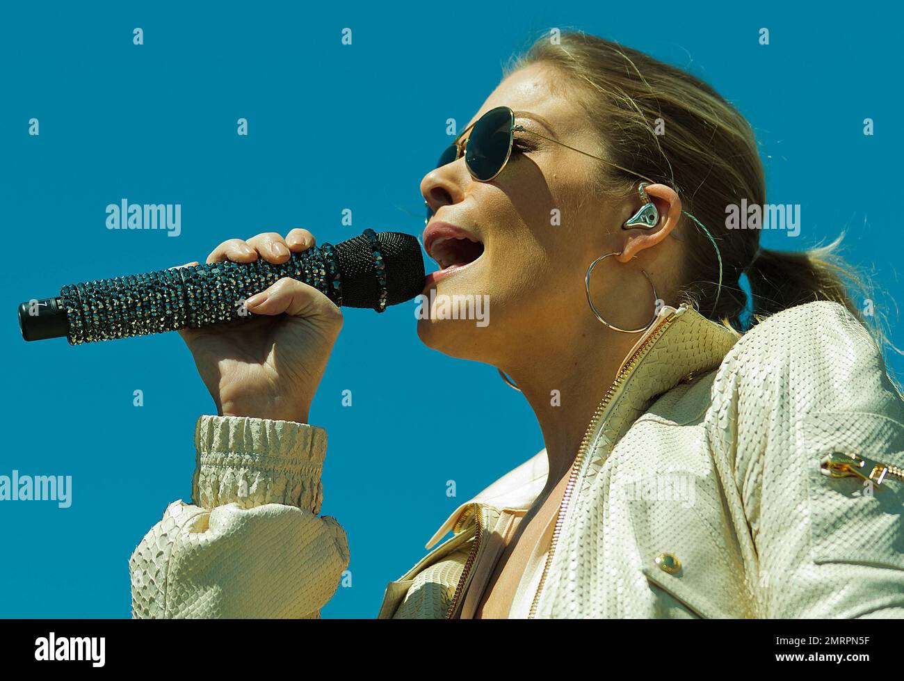 American country/pop singer and Grammy-award winner LeAnn Rimes sings ...