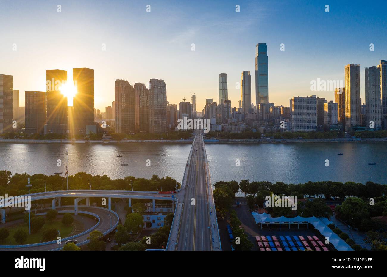 Aerial j bridge in changsha xiangjiang river city Stock Photo - Alamy