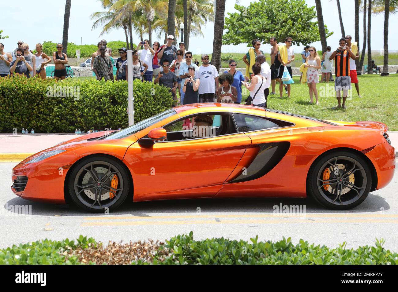 Lebron James films a commercial with a pretty blonde on Ocean Drive in ...