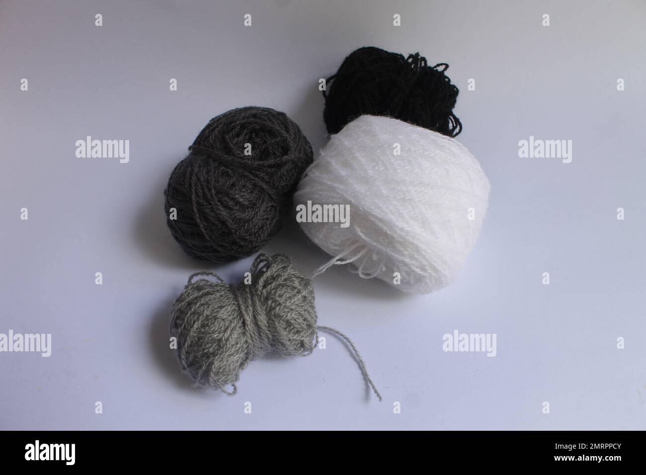 Basic color series wool yarn on a white background Stock Photo - Alamy