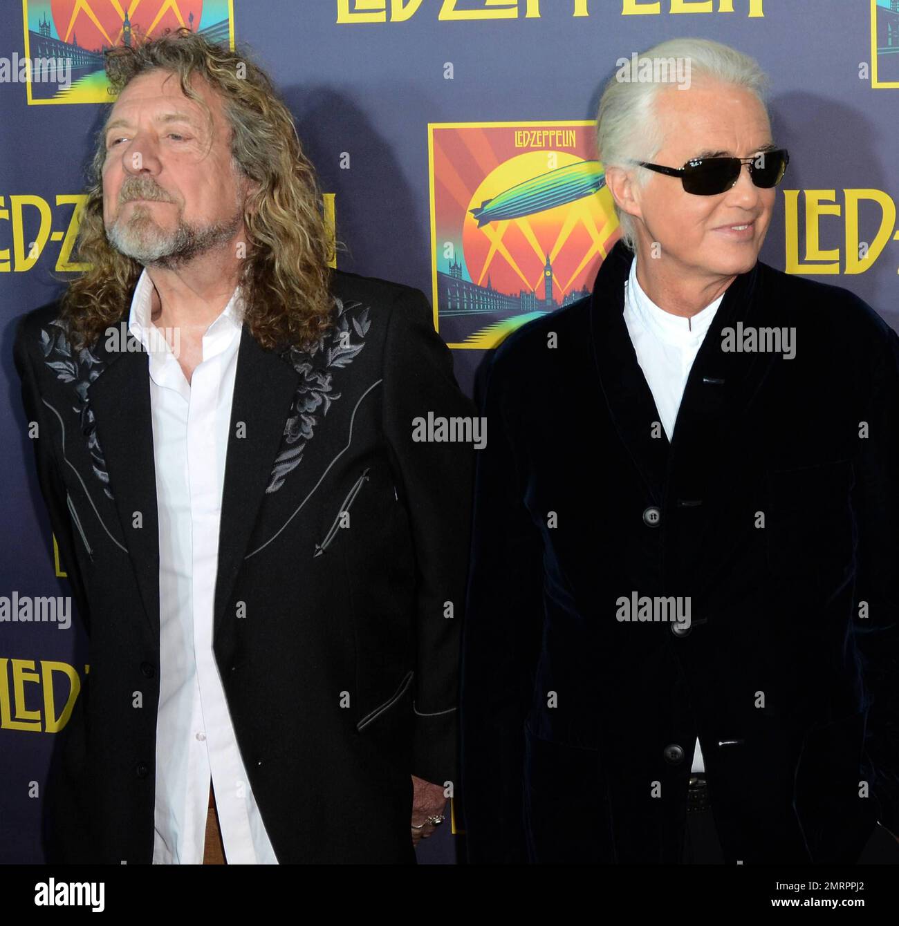 Robert Plant and Jimmy Page attend the premiere of 'Led Zeppelin ...