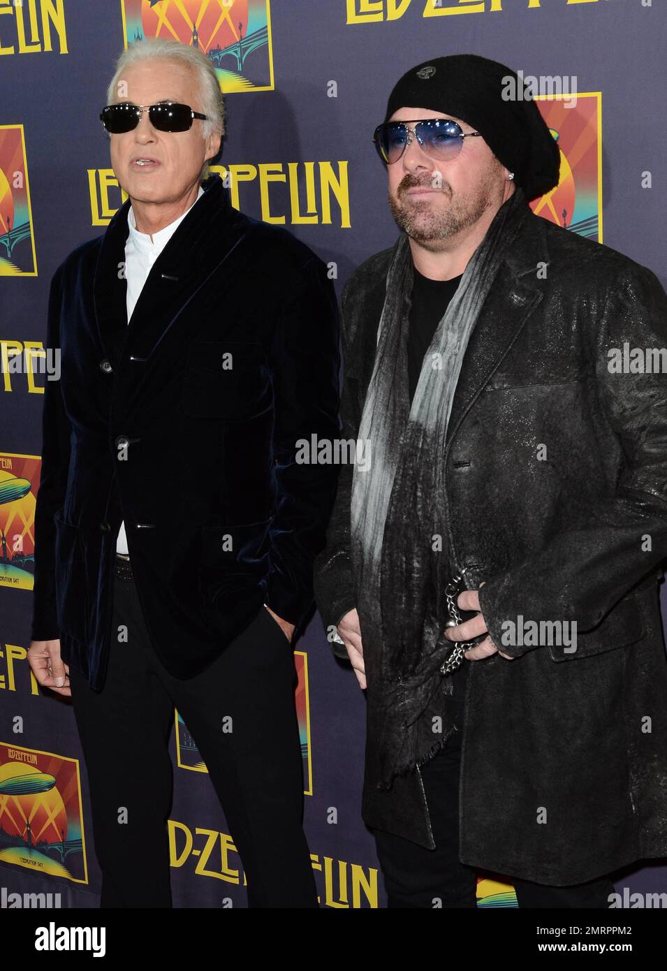 Jimmy Page and Jason Bonham attend the premiere of 'Led Zeppelin ...