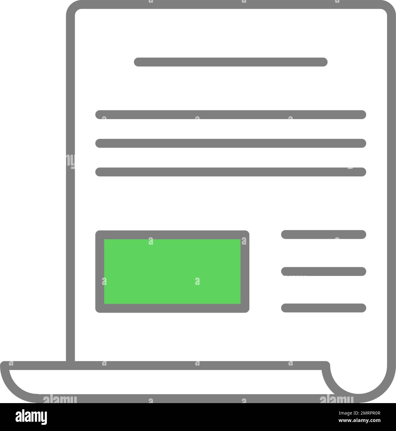 Business plan paper document flat vector icon. Approval validation ...