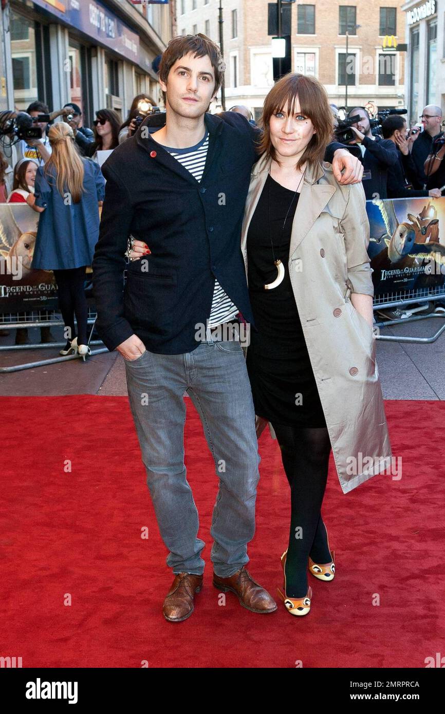 Jim Sturgess (L) and girlfriend Mickey O'Brien pose for photographers ...