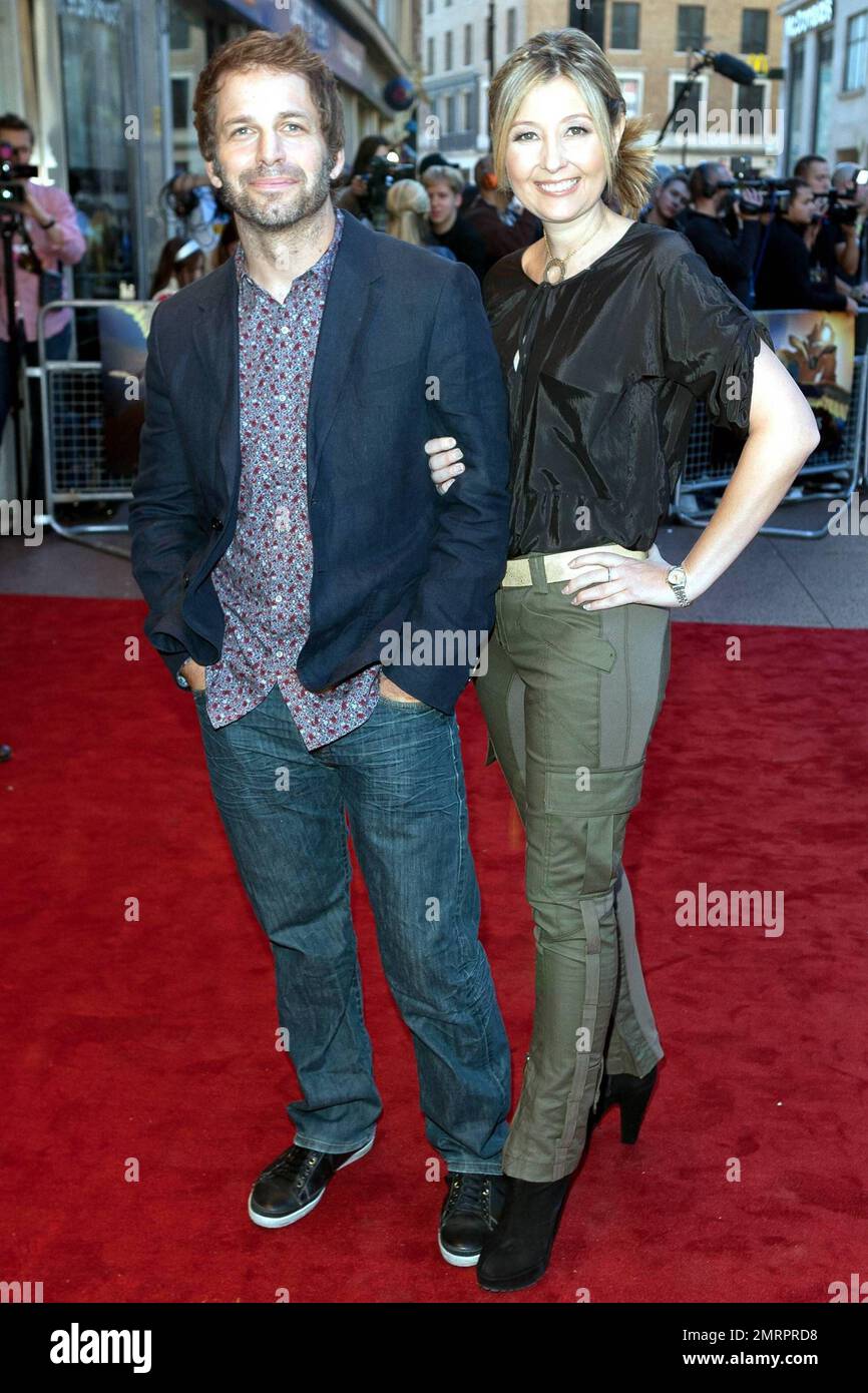 Producers Deborah and Zack Snyder pose for photographers on the red ...