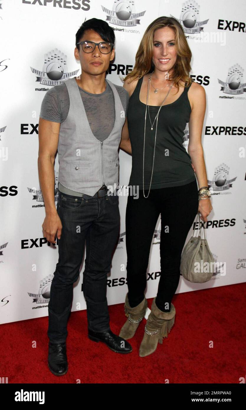 Gregory Woo and Amanda Peters arriving at The Express Matt Leinart ...