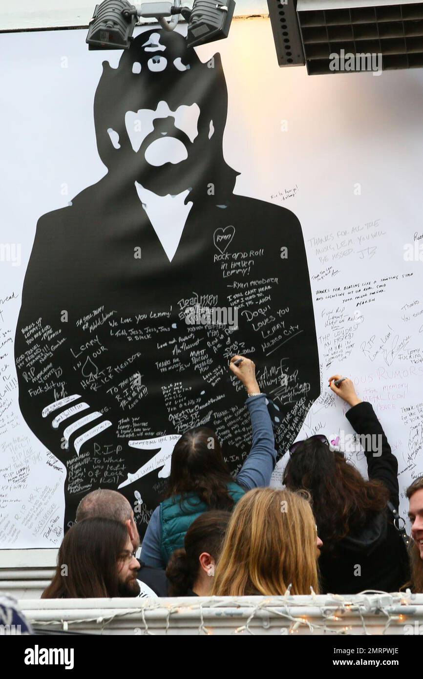 Fans turned out to honor Lemmy Kilmister of Motorhead during his ...